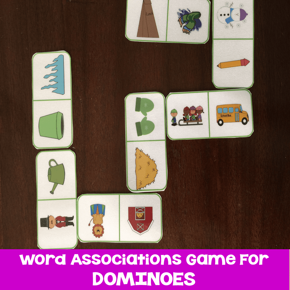 word associations game for dominoes 2 - thedabblingspeechie