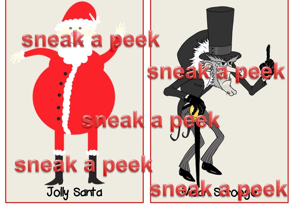 santa vs. scrooge - thedabblingspeechie