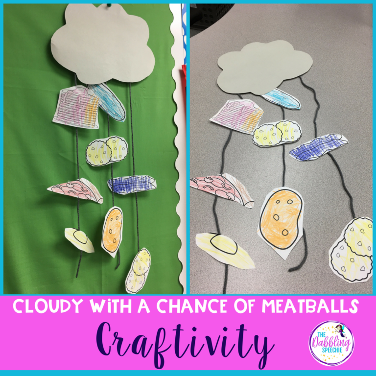 Cloudy With a Chance of Meatballs Activities - thedabblingspeechie
