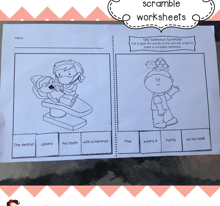 silly sentence worksheets - thedabblingspeechie