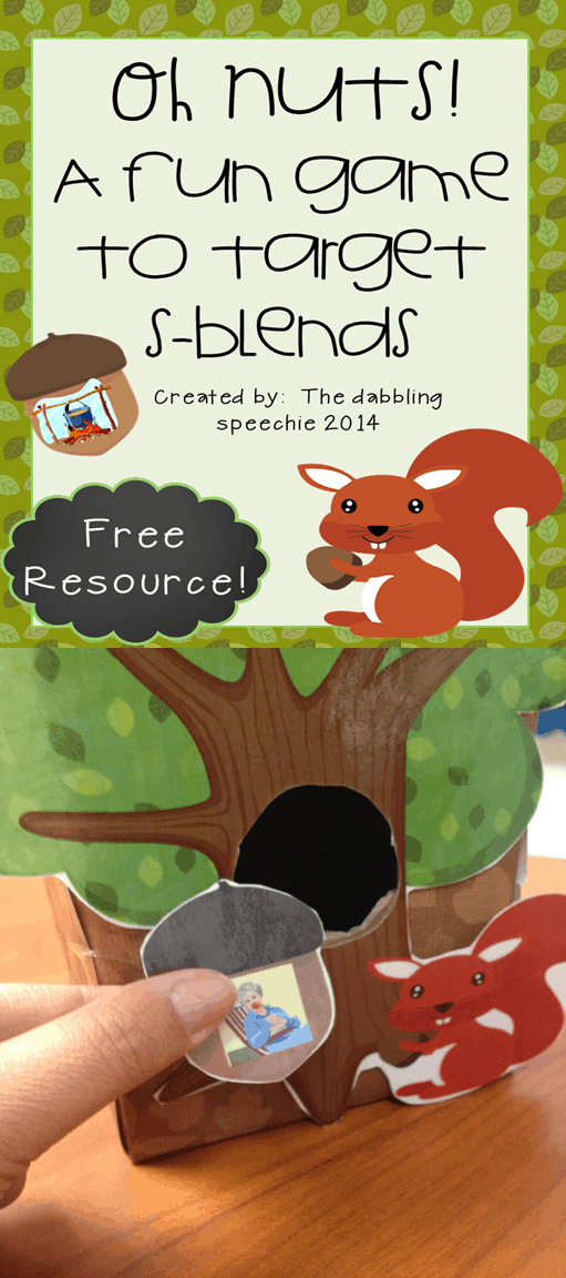 oh nuts squirrel s-blend game - thedabblingspeechie
