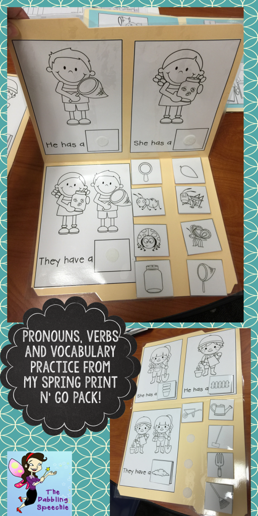 spring print and go file folder - thedabblingspeechie