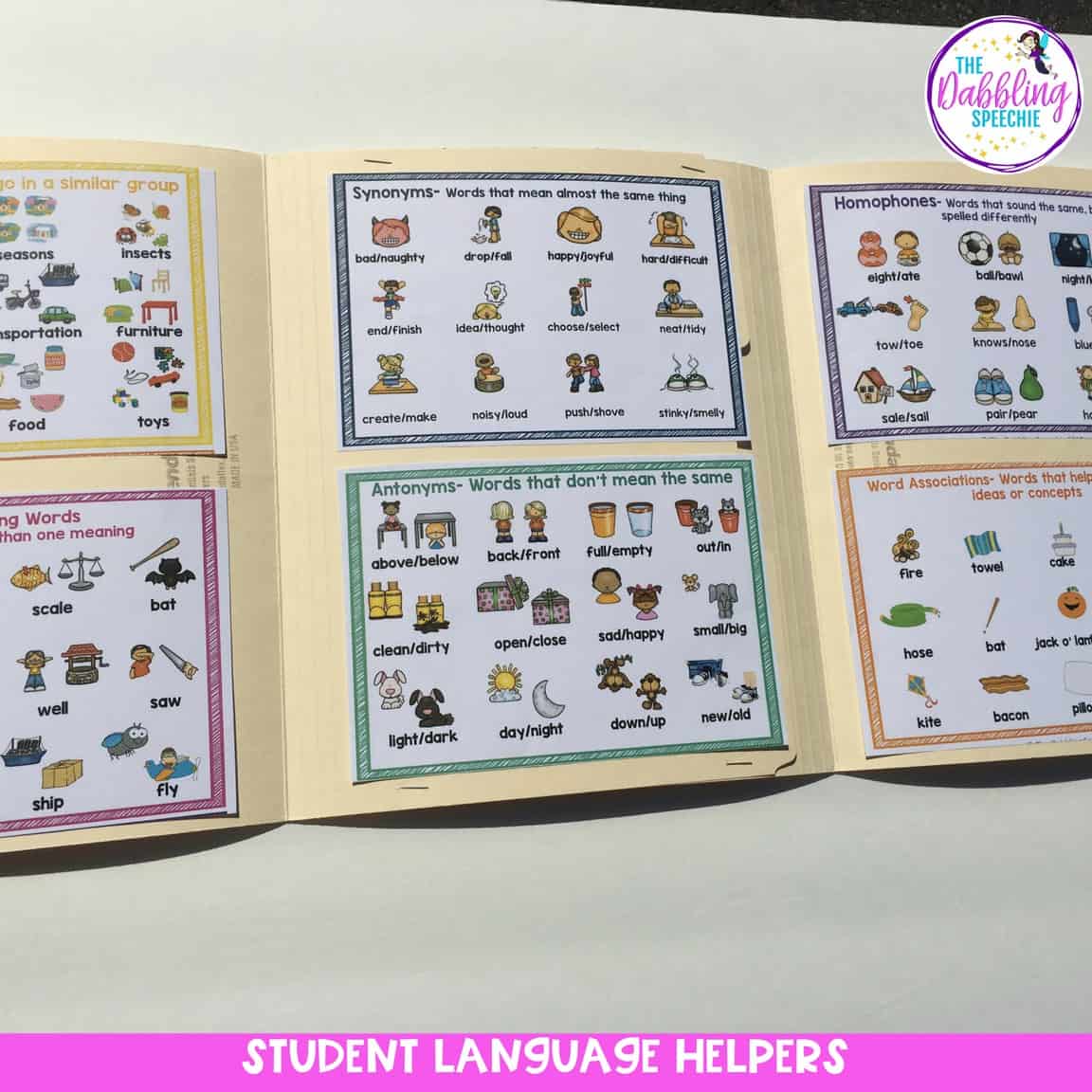 student language helpers instagram - thedabblingspeechie