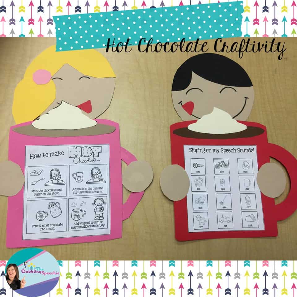 hot chocolate craftivity - thedabblingspeechie