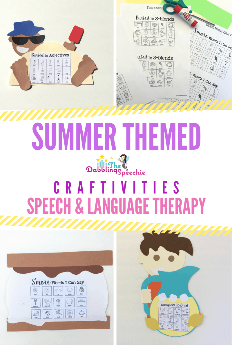 summer crafts for speech therapy - thedabblingspeechie