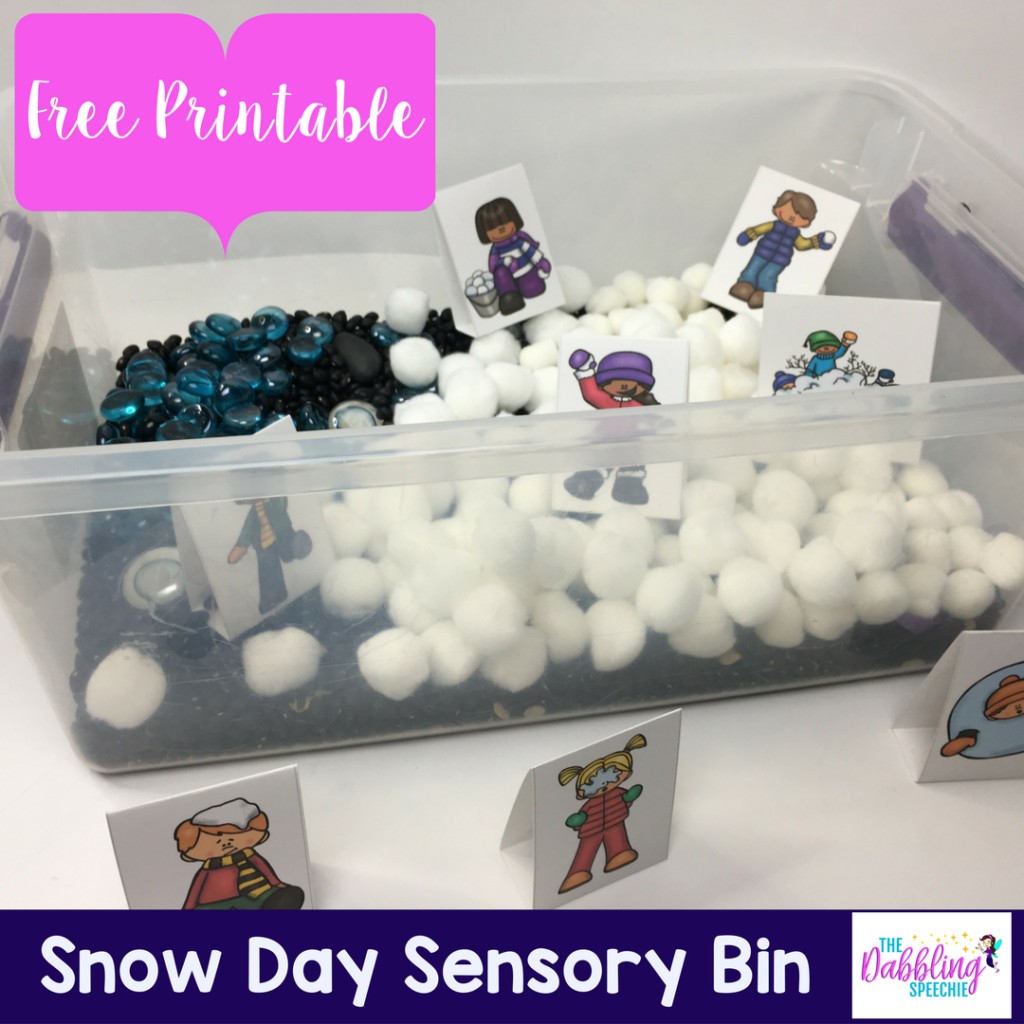 Winter Sensory Bins To Increase Language And Fun - thedabblingspeechie