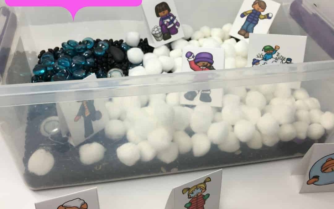 winter sensory bins - thedabblingspeechie