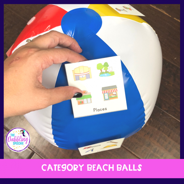 Speech Therapy Ideas With Beach Balls! - thedabblingspeechie