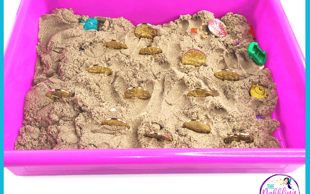 treasure hunt sensory bin for kindergarten - thedabblingspeechie