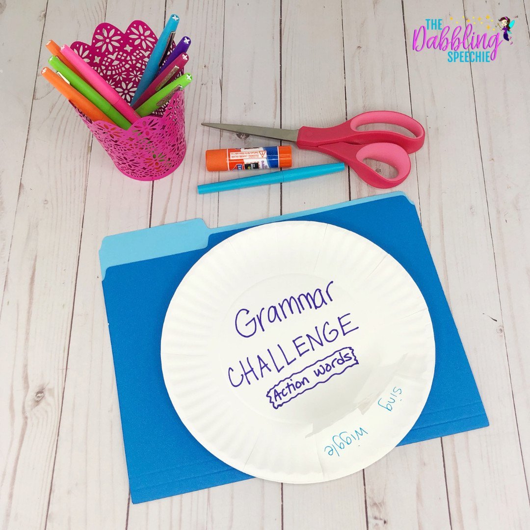 Use Paper Plates to Target Grammar - EBP aligned! - thedabblingspeechie