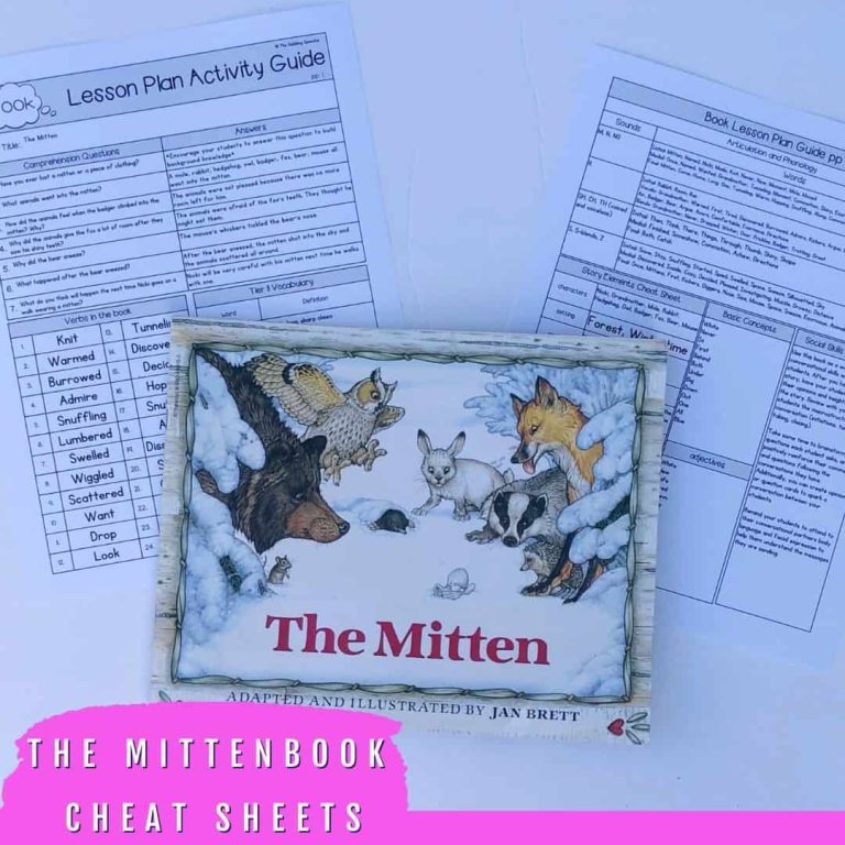 Activities for The Mitten for Speech Therapy - thedabblingspeechie