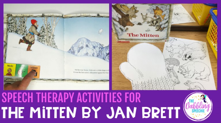Activities for The Mitten for Speech Therapy - thedabblingspeechie
