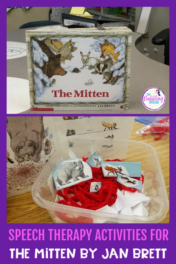Activities for The Mitten for Speech Therapy - thedabblingspeechie