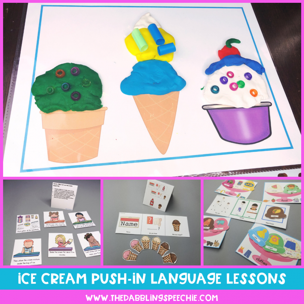 Ice Cream Preschool Activities for Speech Therapy - thedabblingspeechie
