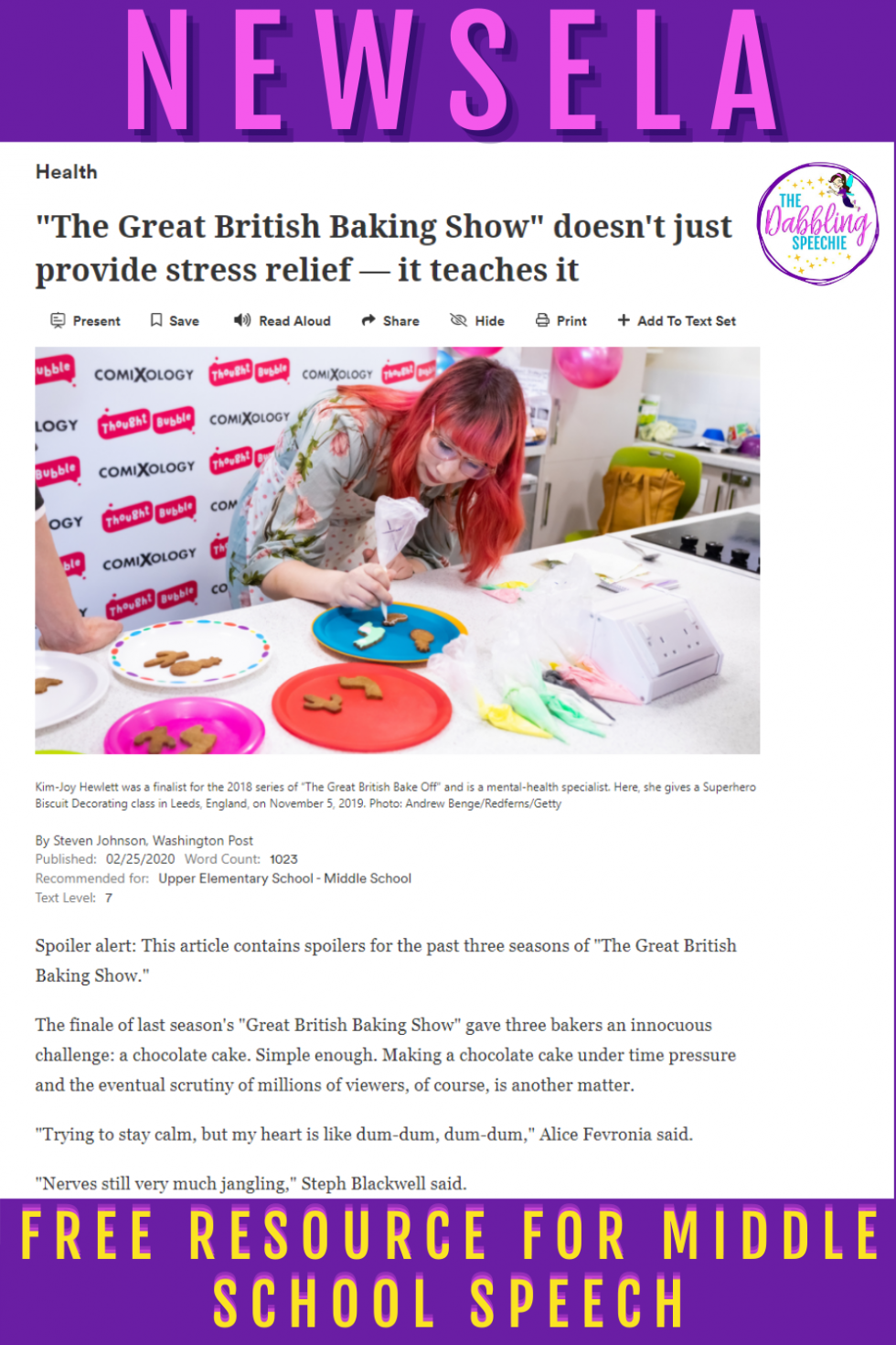 Middle School Resources for Teletherapy - thedabblingspeechie