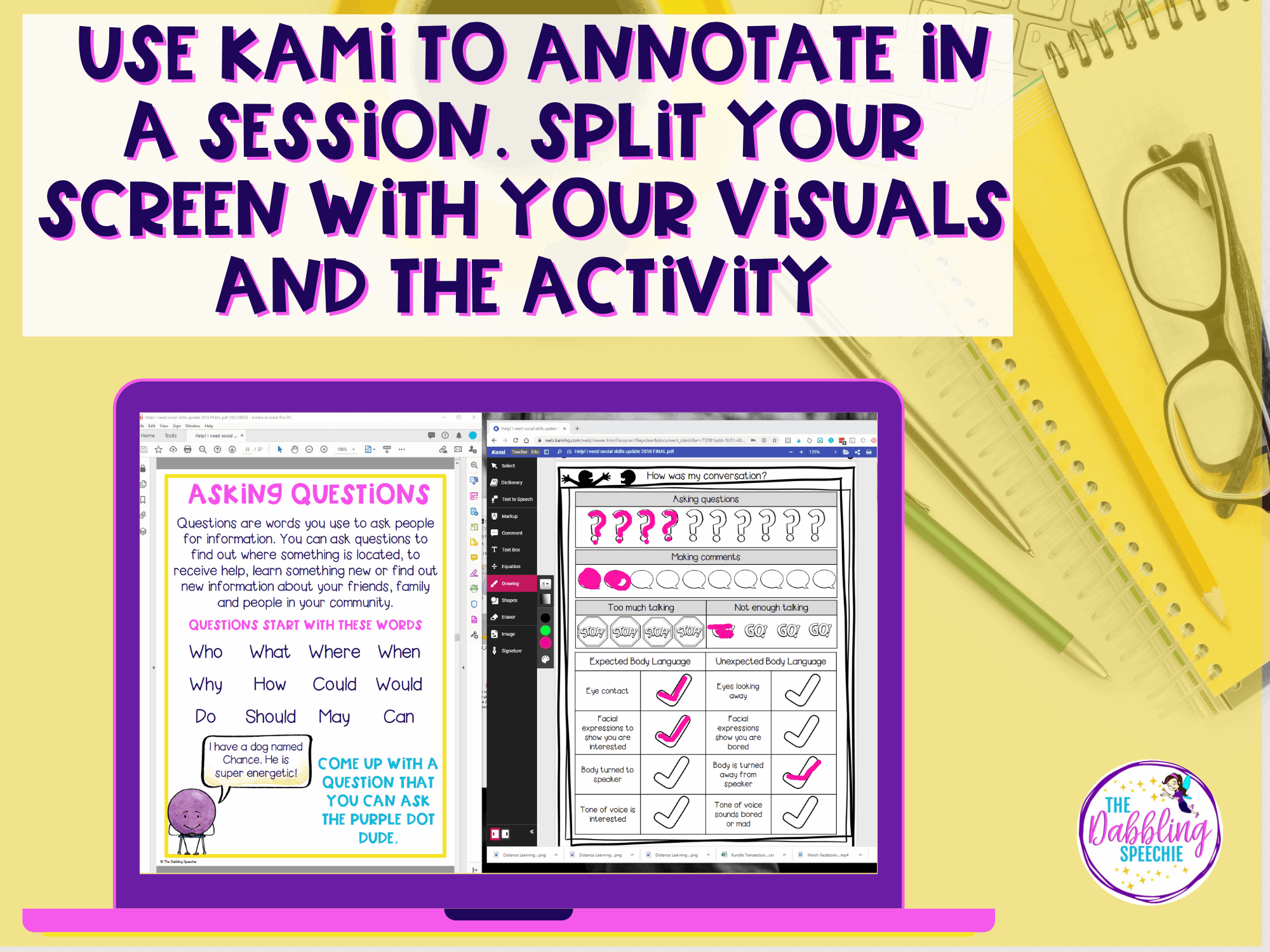 Middle School Resources for Teletherapy - thedabblingspeechie
