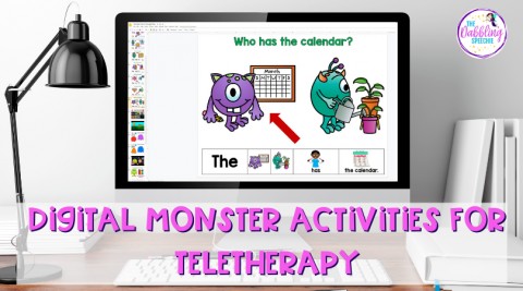 Digital Monster Activities for Teletherapy - thedabblingspeechie