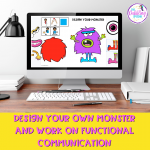 Digital Monster Activities for Teletherapy - thedabblingspeechie