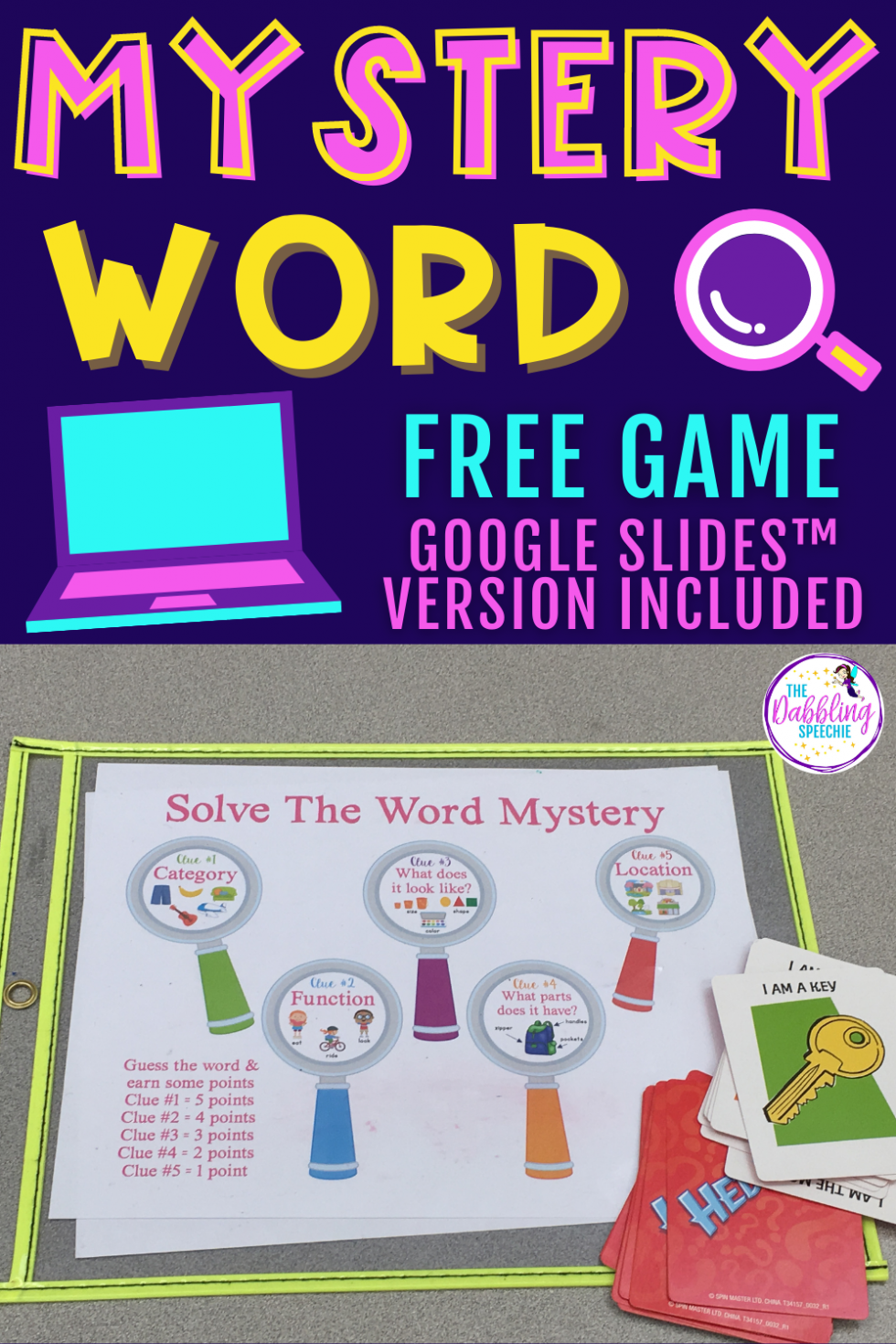 FREE Mystery Word Speech Therapy Language Game - thedabblingspeechie