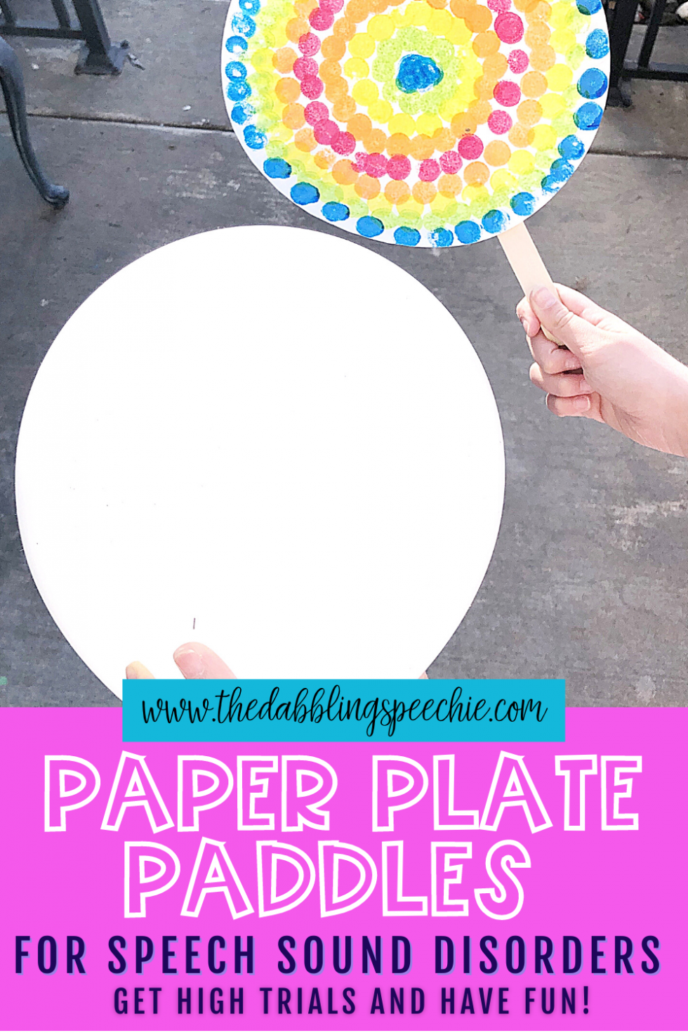 Get high trials with this paper plate paddle in speech therapy ...