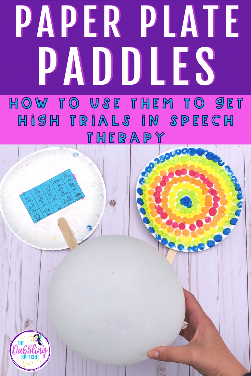 Get high trials with this paper plate paddle in speech therapy ...