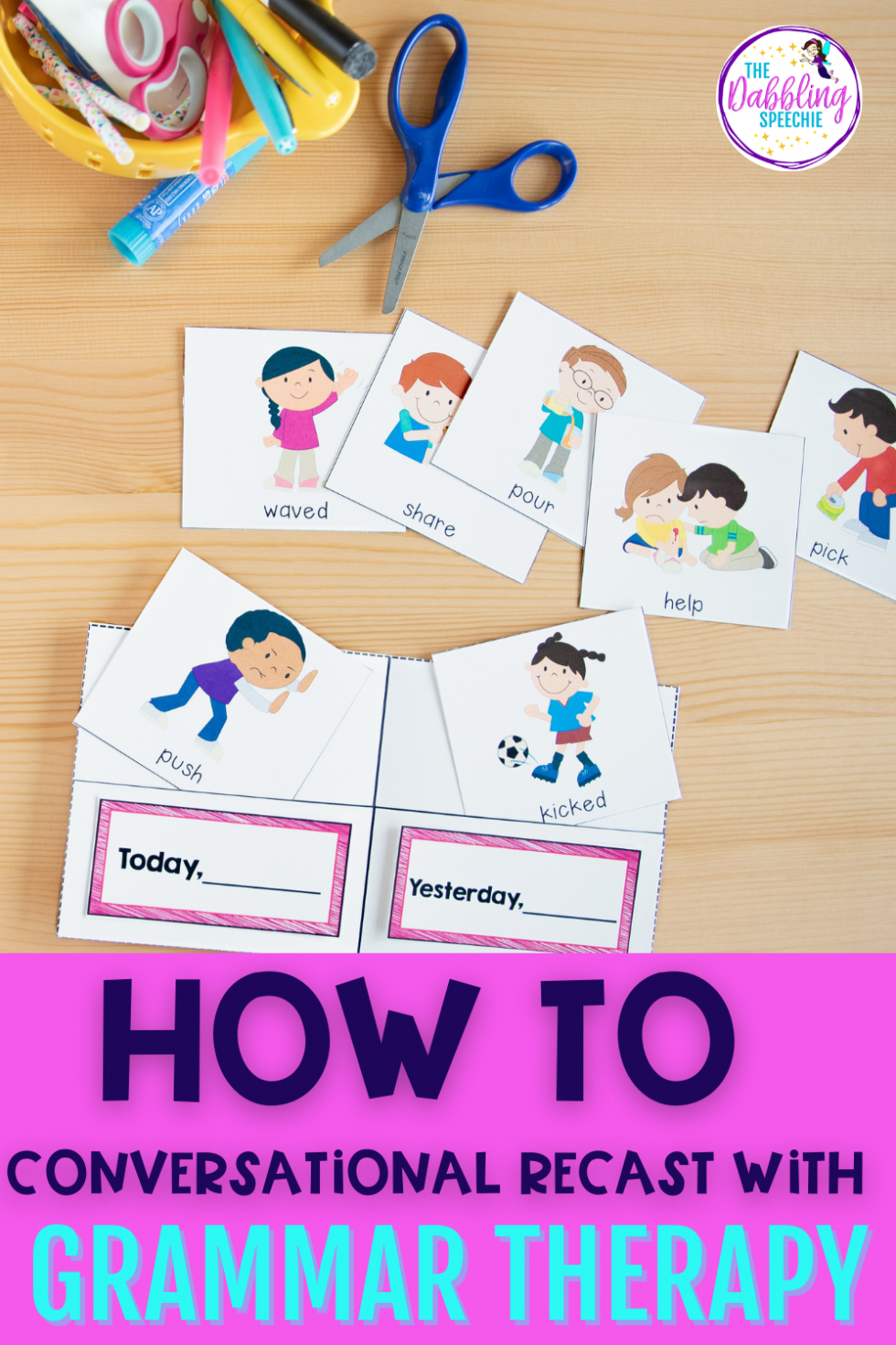 How to Conversational Recast with Grammar Therapy - thedabblingspeechie
