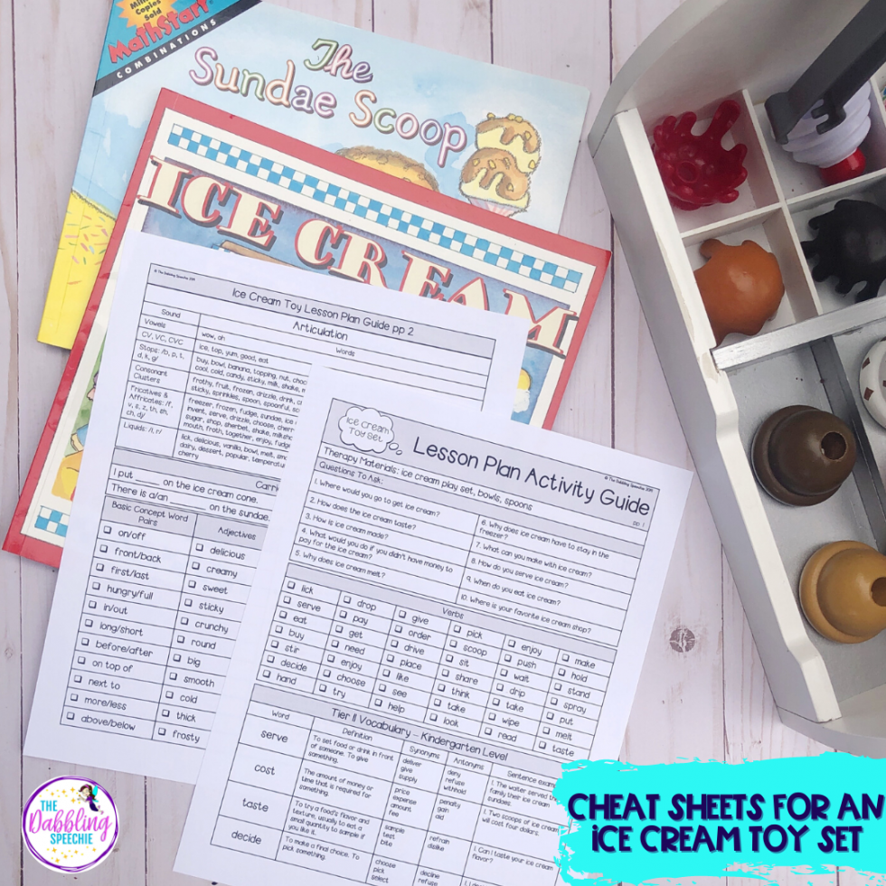 10 ways to use an ice cream toy set in speech - thedabblingspeechie