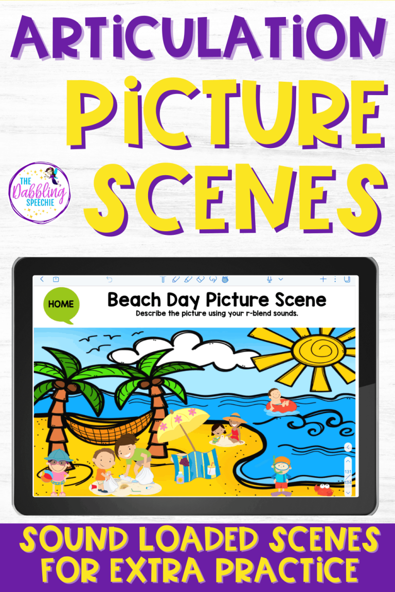 Simple Picture Scenes Speech Therapy Activities That Work for Mixed ...