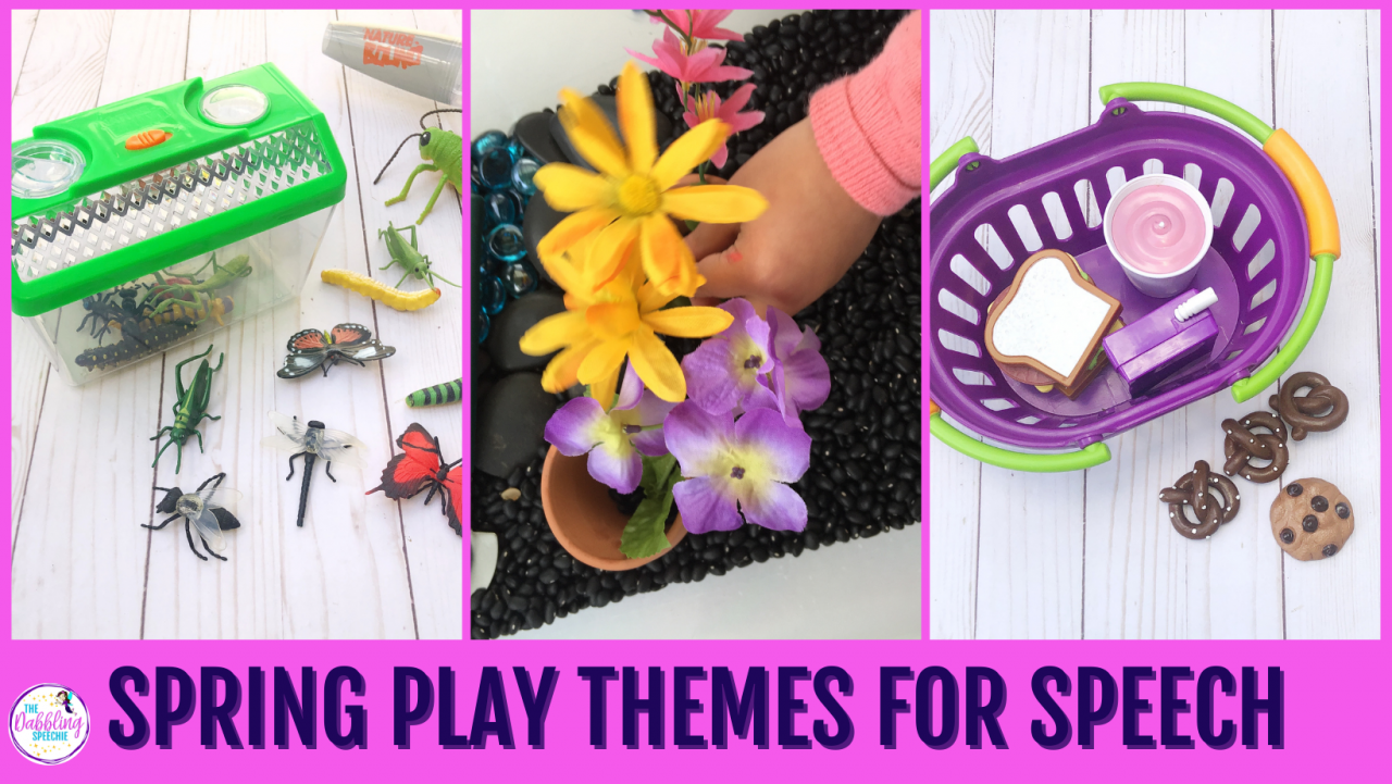 Fun spring play themes you can use with todders in speech therapy to ...