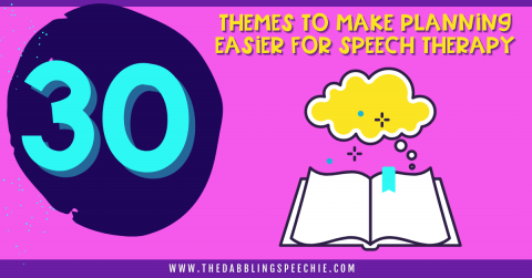 30 FUN Themes For Speech Therapy Planning Prek-5th Grade ...