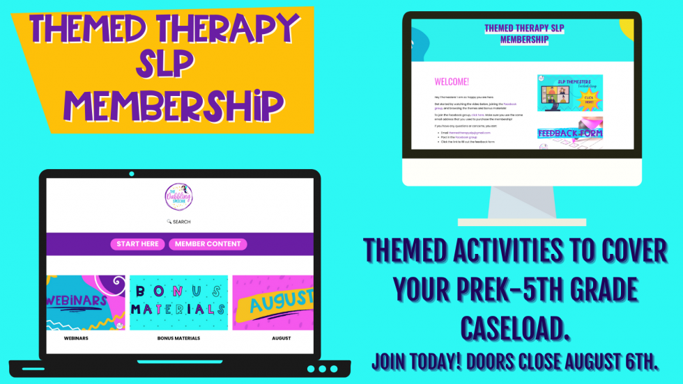 30 FUN Themes For Speech Therapy Planning Prek-5th Grade ...