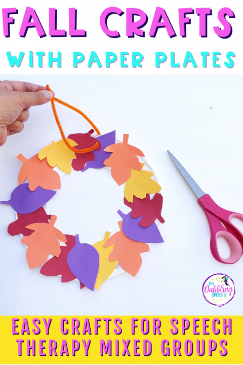 Easy Fall Paper Plate Crafts for Speech! - thedabblingspeechie