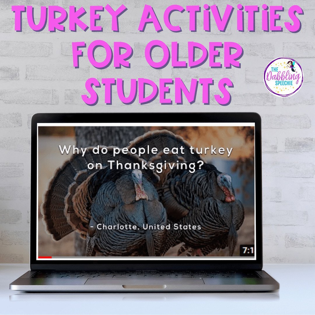 Fun Turkey Speech Therapy Activity Ideas for Thanksgiving ...