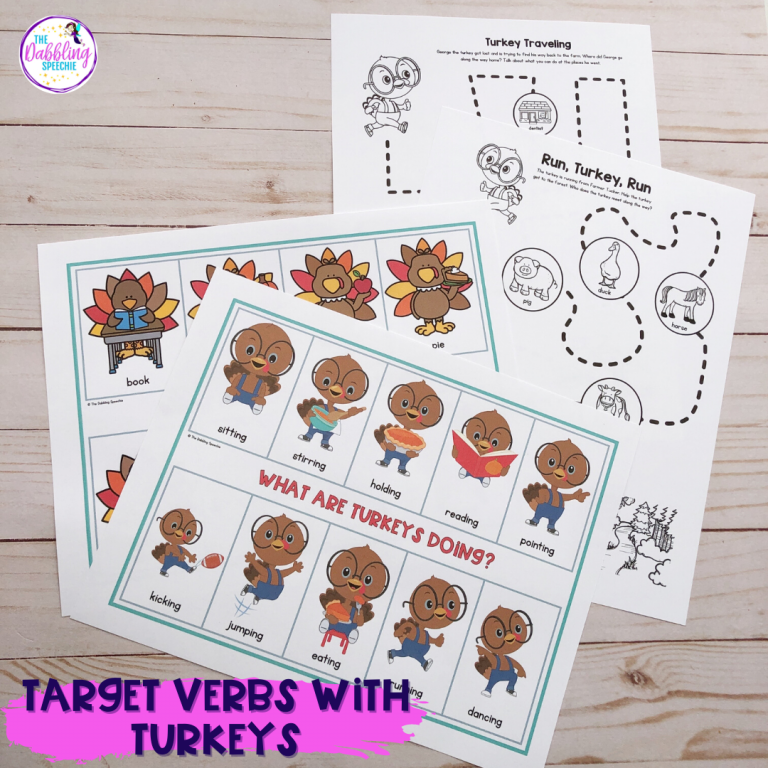 Fun Turkey Speech Therapy Activity Ideas for Thanksgiving ...