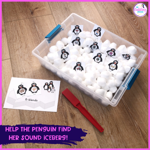 How to Make a Penguin Sensory Bin for Speech Therapy - thedabblingspeechie