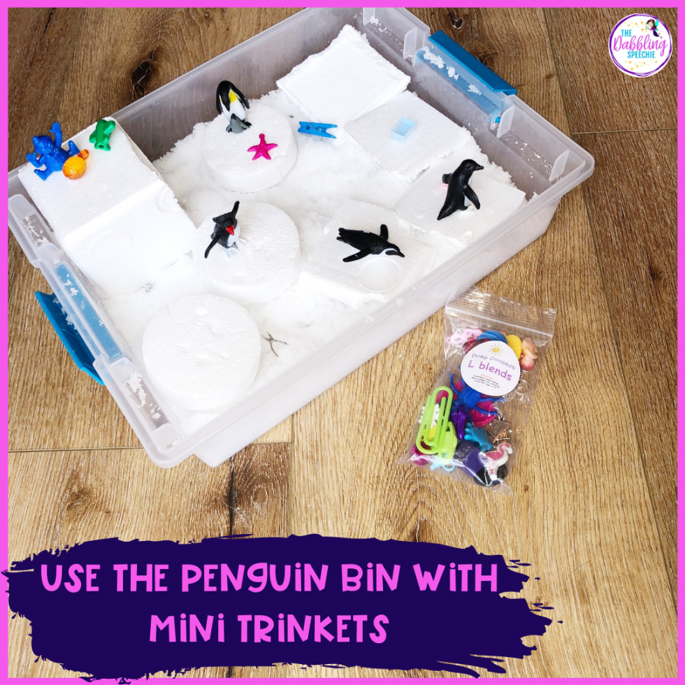 How to Make a Penguin Sensory Bin for Speech Therapy - thedabblingspeechie