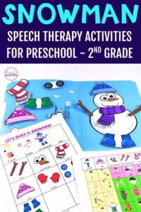 Epic Snowman Speech Therapy Activities for Preschool–2nd Grade (Easy ...