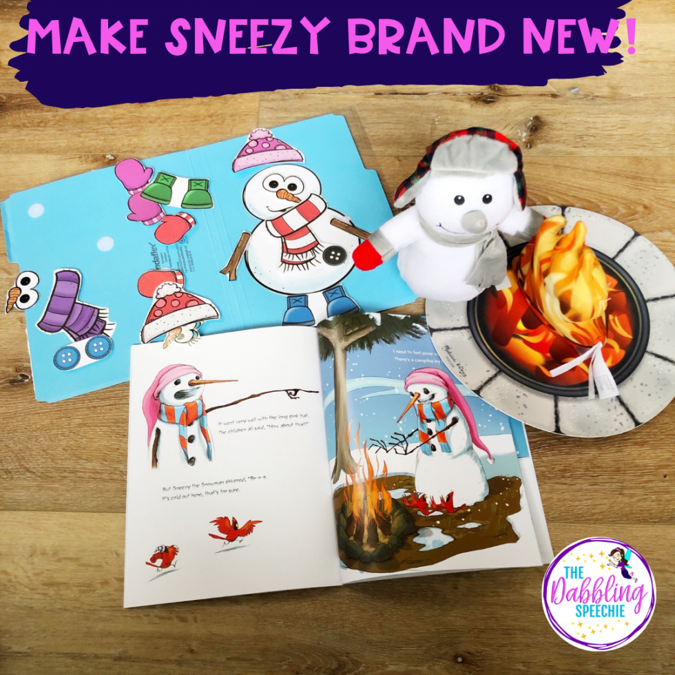 Sneezy the Snowman Story Retell Prop Kit - thedabblingspeechie