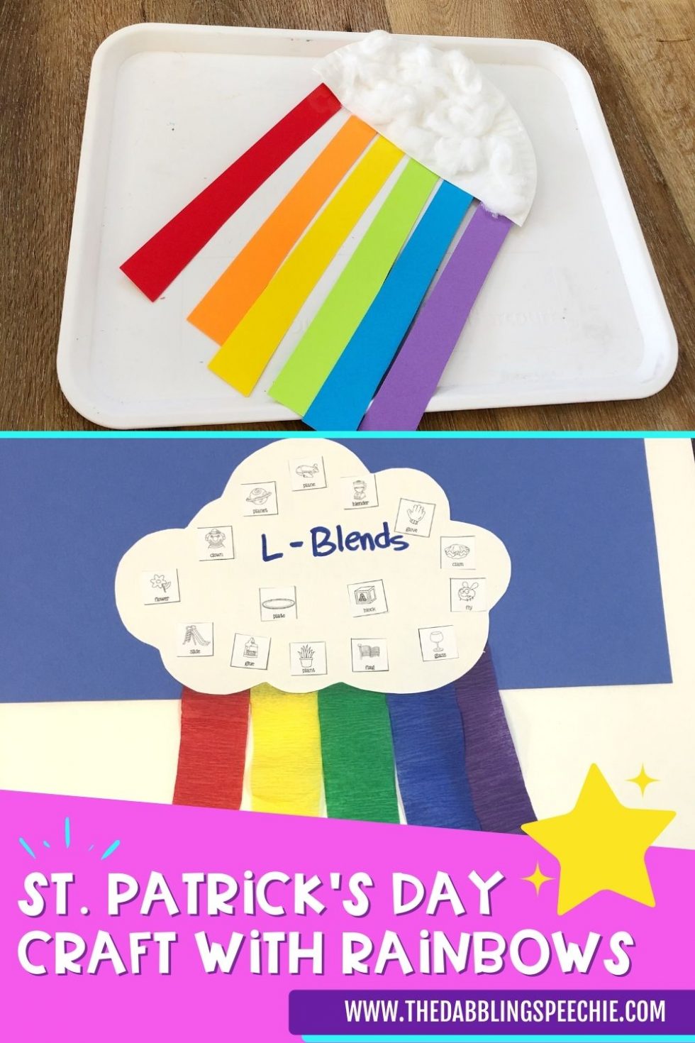 3 Easy & Versatile Rainbow Speech Therapy Crafts for St. Patrick's Day ...