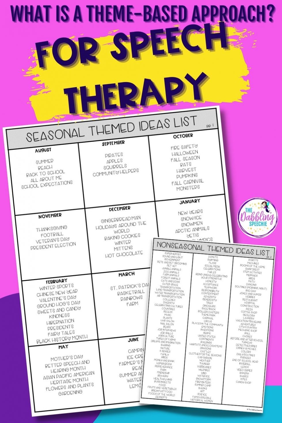 What is a Theme-Based Approach? - thedabblingspeechie