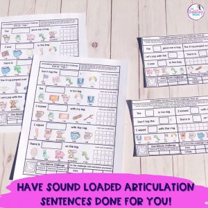 10+ Articulation Sentence Level Activities That Are FUN & Always Get ...