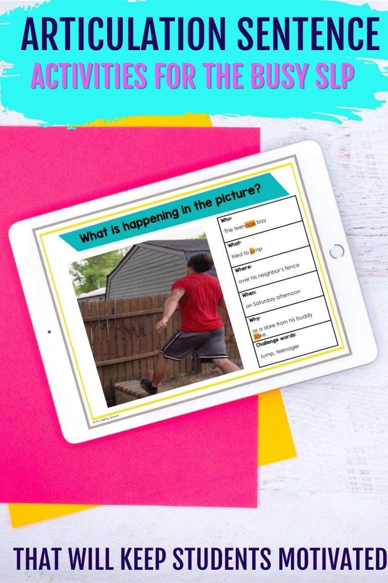 10+ Articulation Sentence Level Activities That Are FUN & Always Get ...