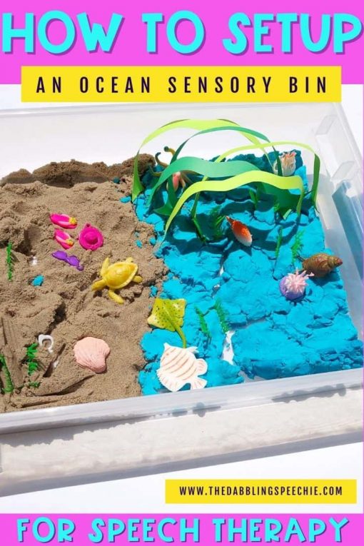 Make an Ocean Sensory Bin for Speech Therapy - thedabblingspeechie
