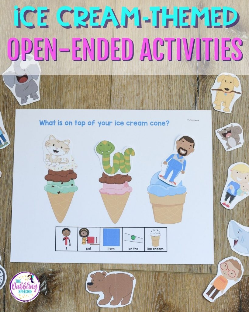 Ice Cream Preschool Activities for Speech Therapy - thedabblingspeechie