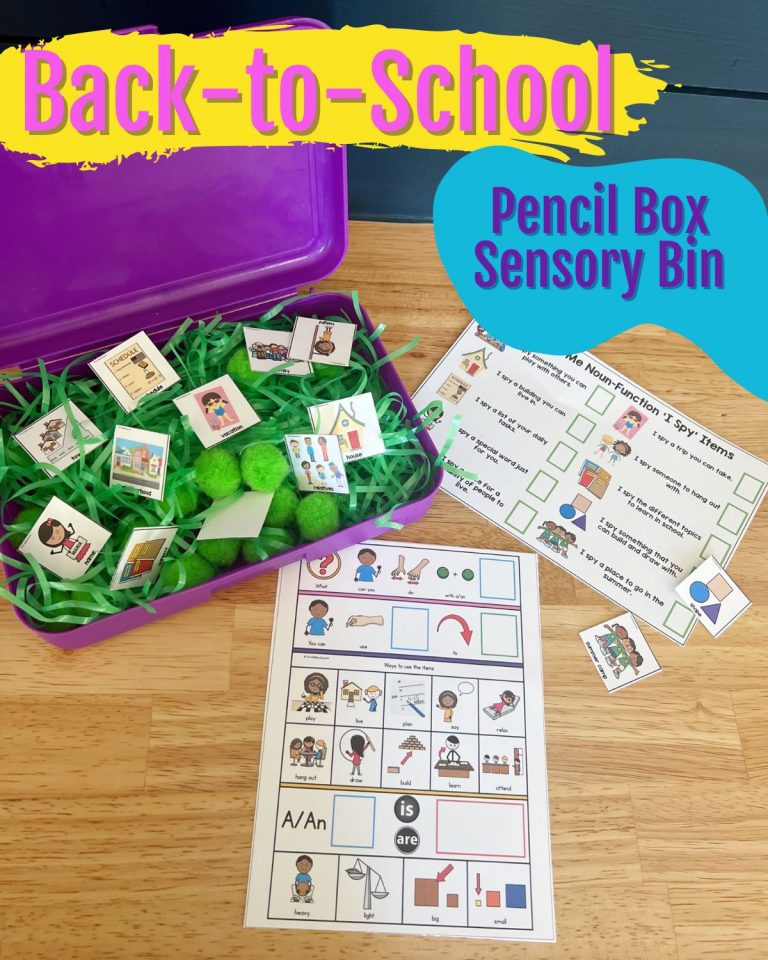 Pencil Box Speech Therapy Material Ideas - thedabblingspeechie