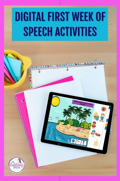 First Week of Speech Therapy Ideas - thedabblingspeechie