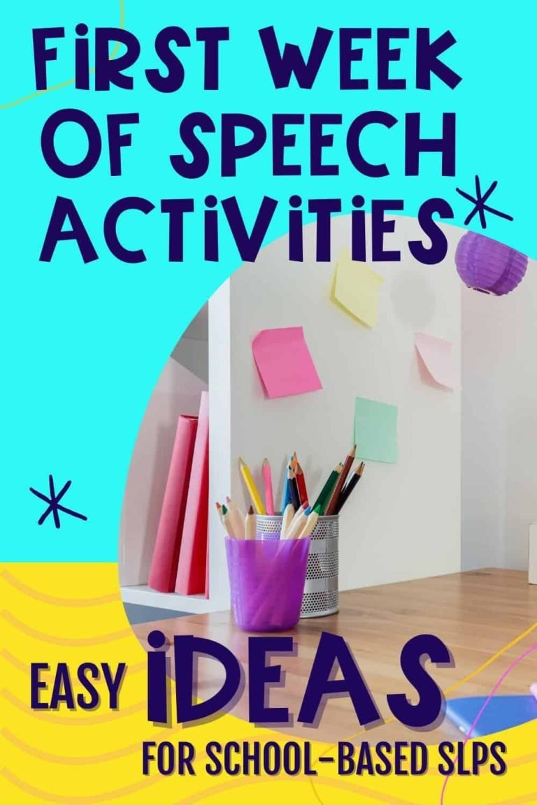 First Week of Speech Therapy Ideas - thedabblingspeechie