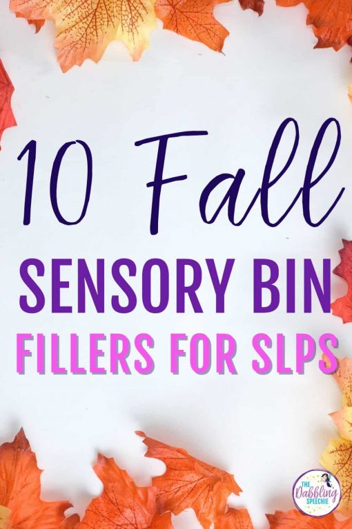 10 Fall-Themed Sensory Bin Fillers - thedabblingspeechie
