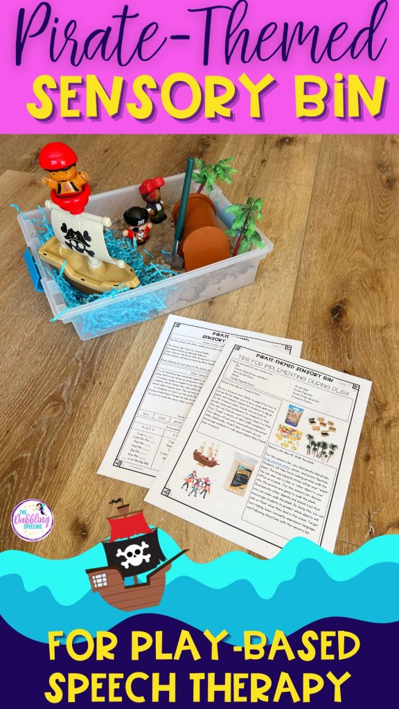 Pirate Sensory Bin for Easy Preschool Speech Therapy Sessions ...