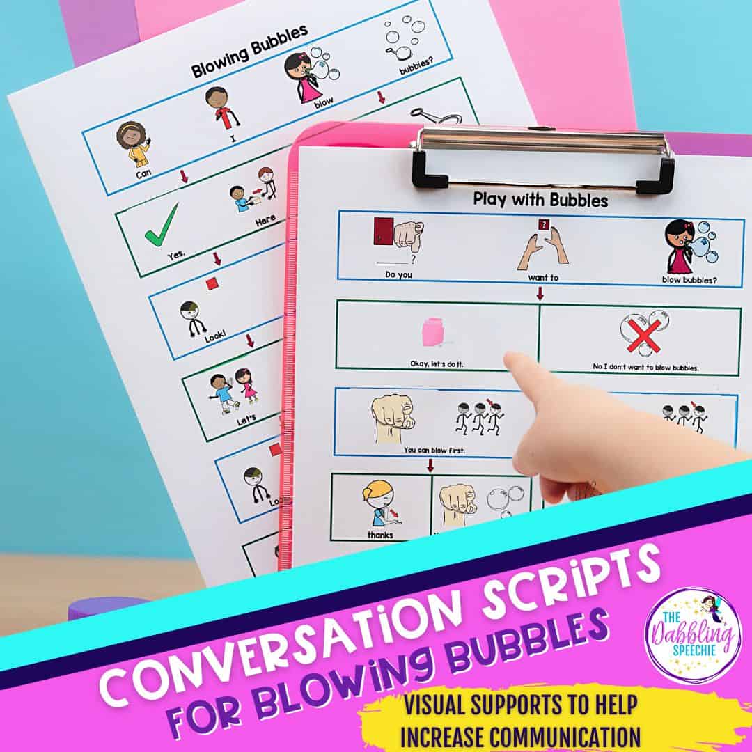 Bubbles Toy Companion Cheat Sheet Thank You - thedabblingspeechie